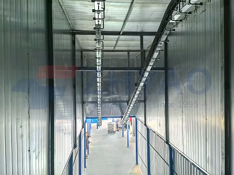 Automatic Powder Coating Line with Shot Blasting Pretreatment and Power ...